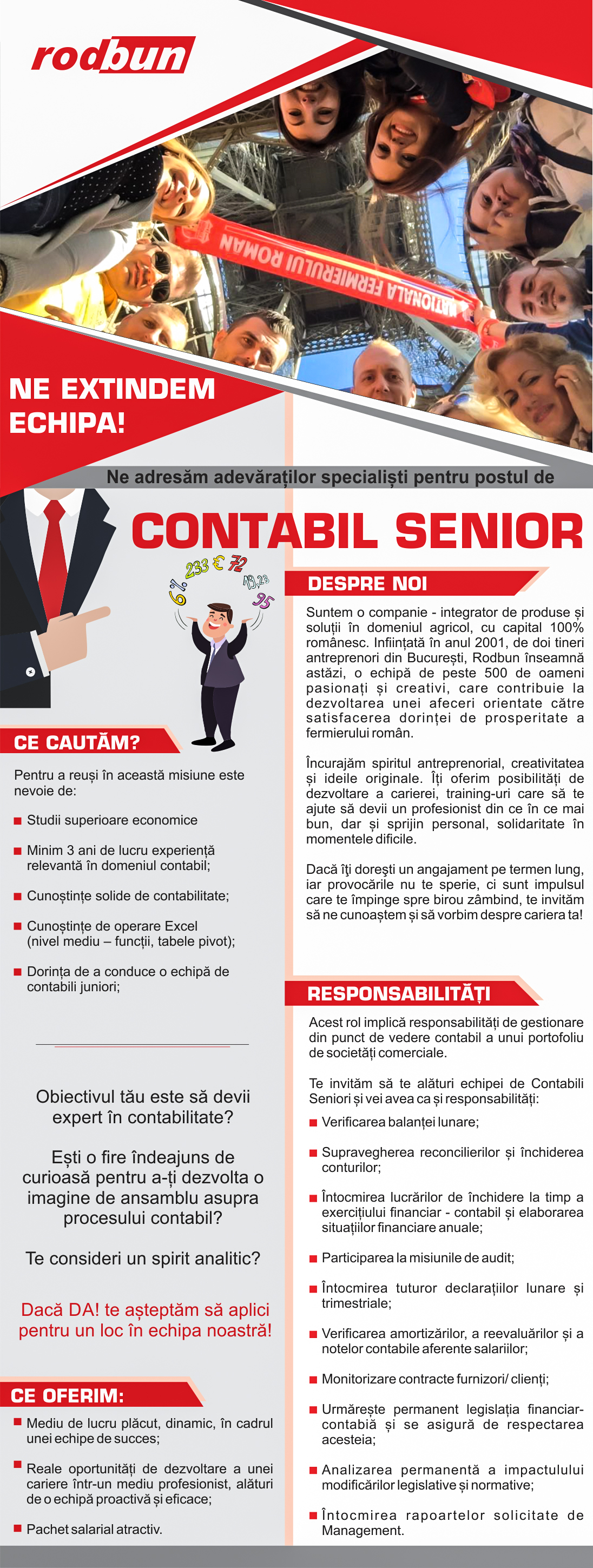 Job - CONTABIL SENIOR - Rodbun Grup București